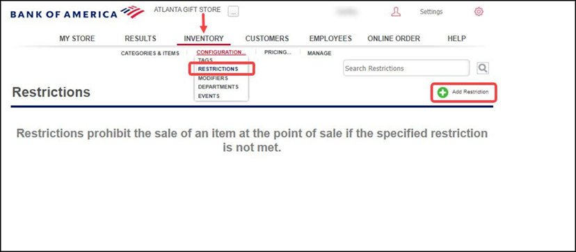 Back Office Item Sale Restrictions in Retail Solution - Merchant Help